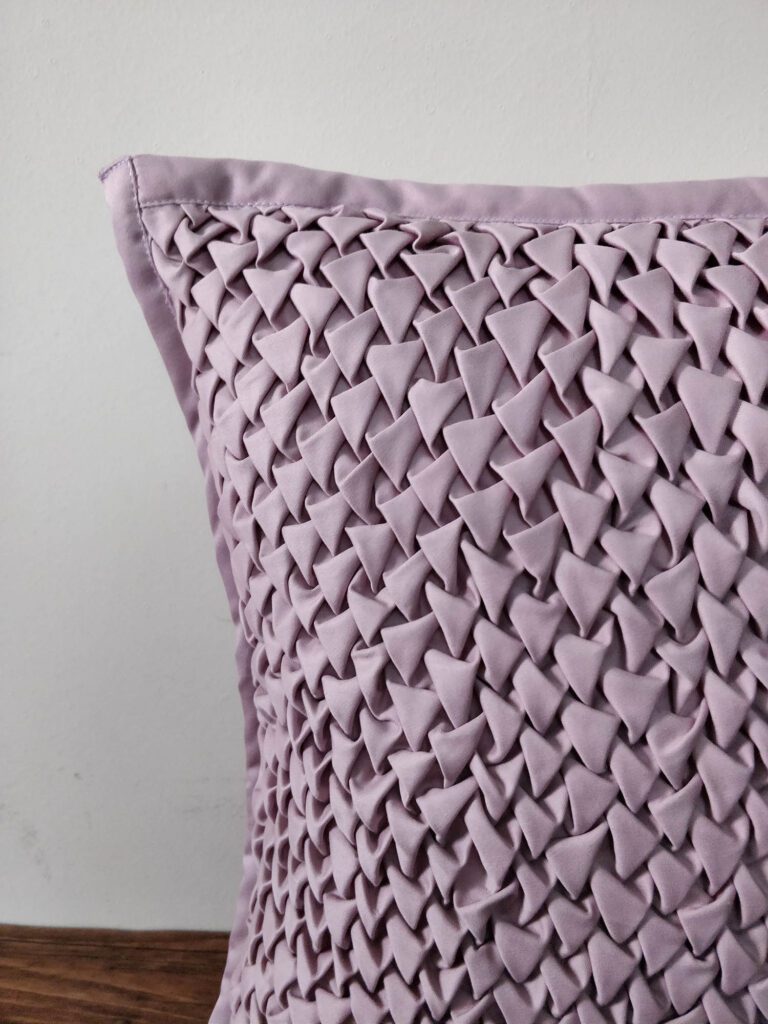 Onion Pink Smocked Cushion - FlawDesign